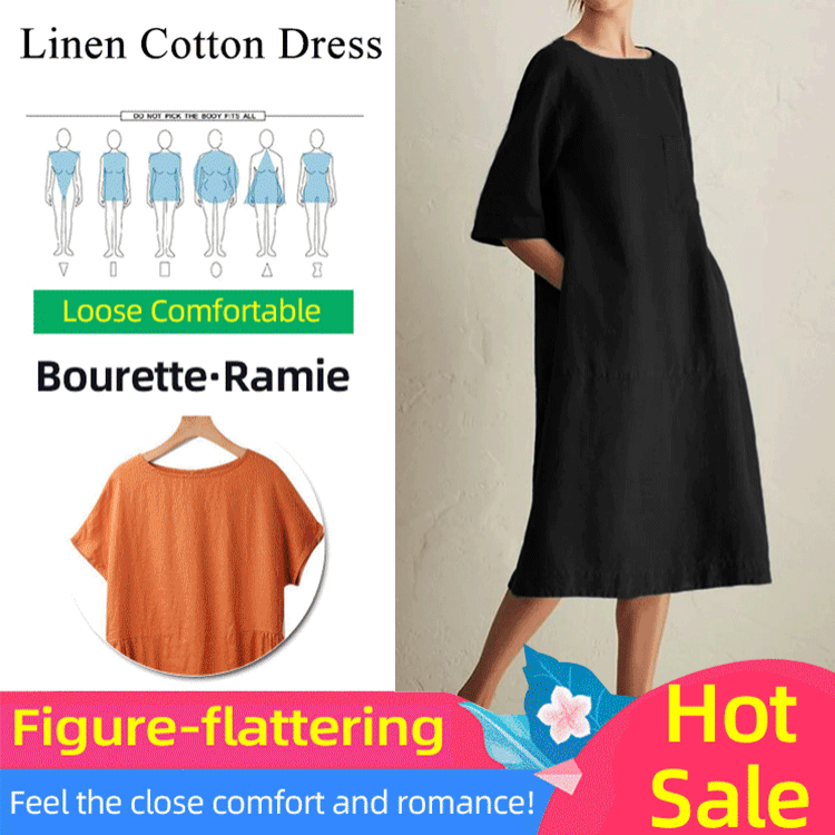 Japanese Style Linen Cotton Dress – aneedlove