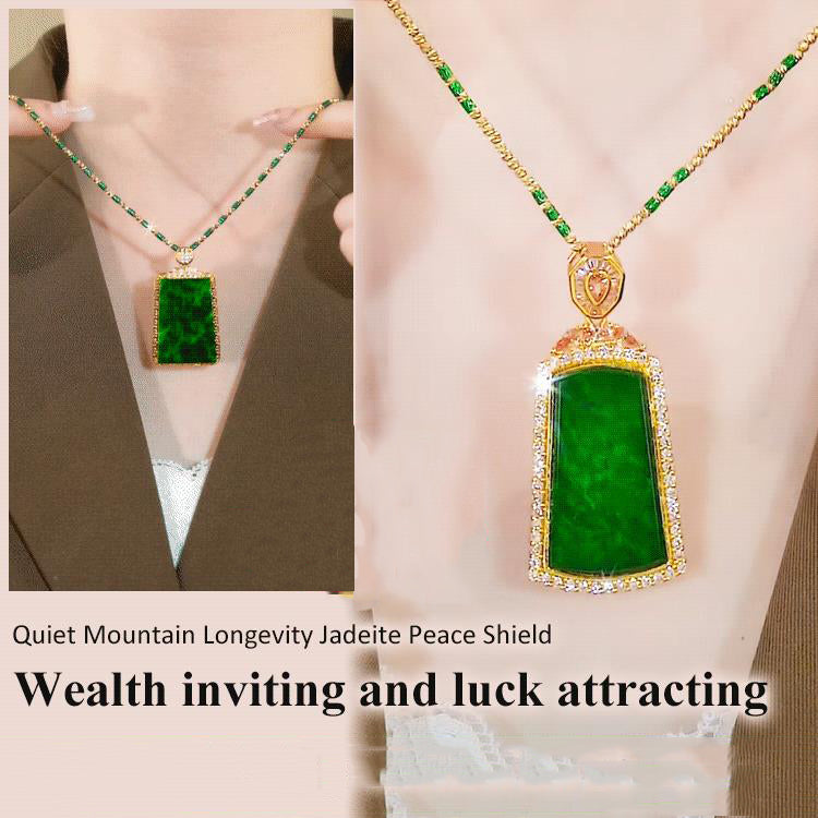 Quiet Mountain Longevity Jadeite Peace Shield – aneedlove